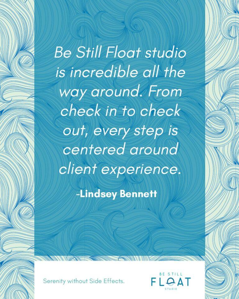 Be Still Float: Testimonial Highlights - Be Still Float